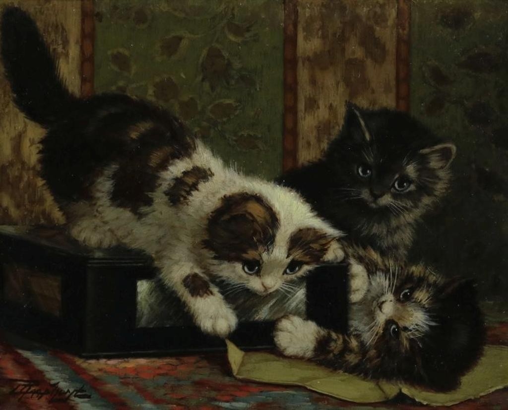 Cornelis Raaphorst | Spelende kittens | MutualArt