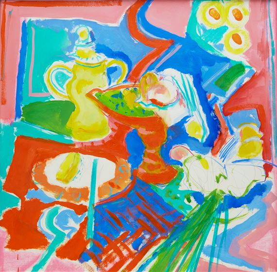 Peter Harris | Still Life with Yellow Vase (1980) | MutualArt