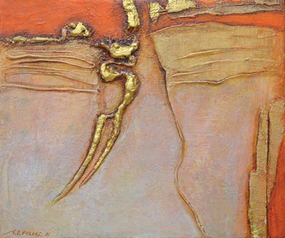 A. D. Pirous | Artifak Emas (2001) | MutualArt