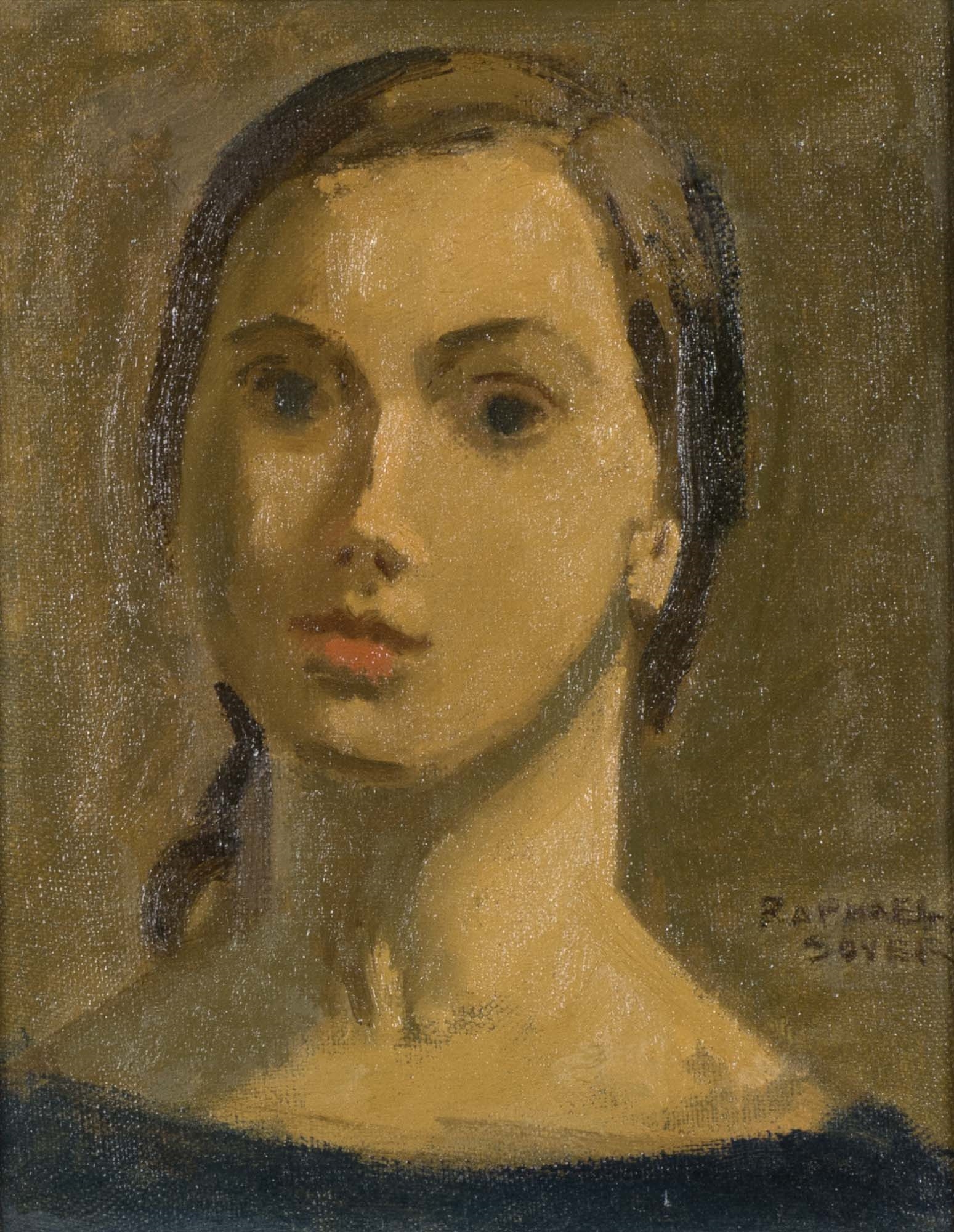 Raphael Soyer | Head of a Young Woman | MutualArt