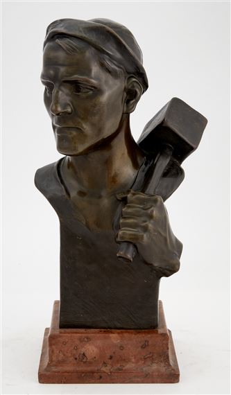 Adolf Josef Pohl | Bust of a Laborer | MutualArt