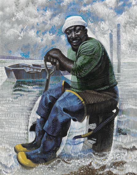 Columbus Knox | Oyster Fisherman (Circa 1996) | MutualArt