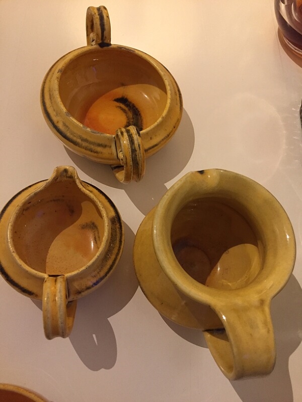 Kähler Herman | ''Uranium'', tea set of pottery with uranium glaze ...