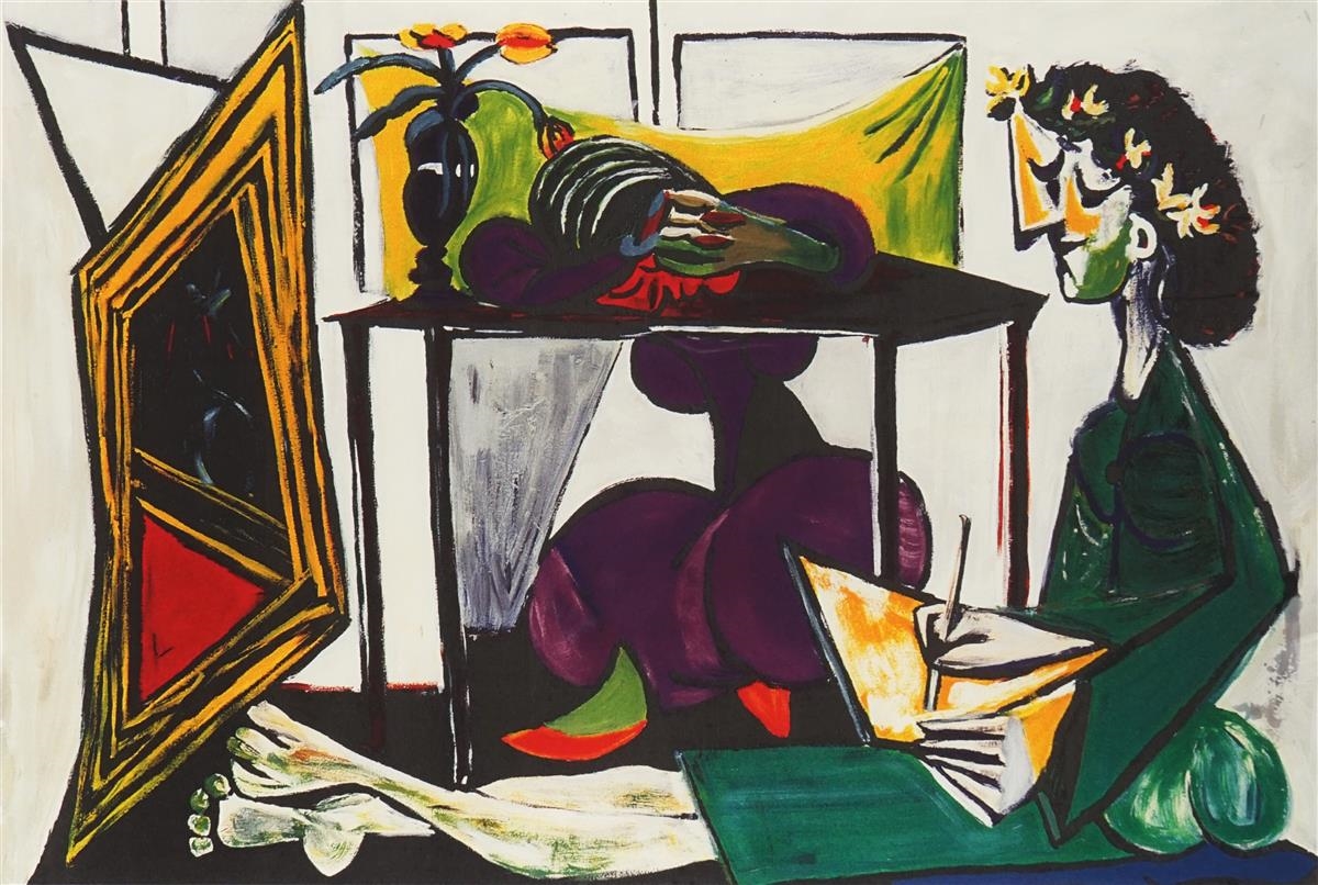 Pablo Picasso | Interior with a Girl Drawing | MutualArt