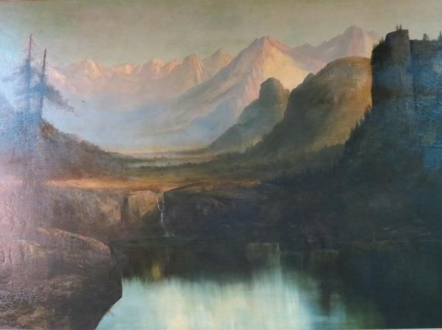 Henry Arthur Elkins | Monumental western scene | MutualArt