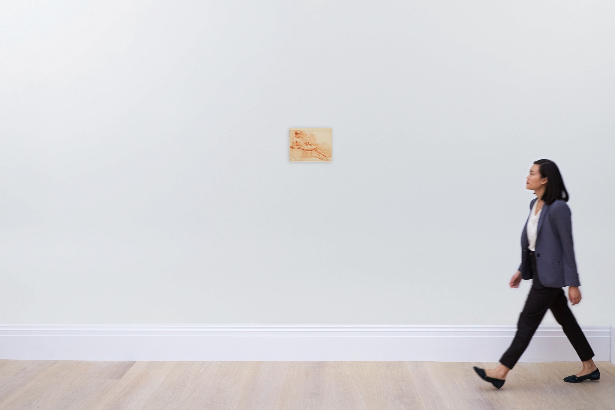 George Michael Moser | Seated male nude | MutualArt