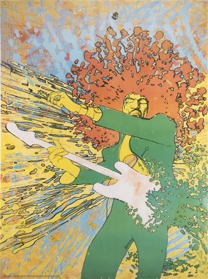 Martin Sharp | Jimi Hendrix Explosion (1968) | MutualArt