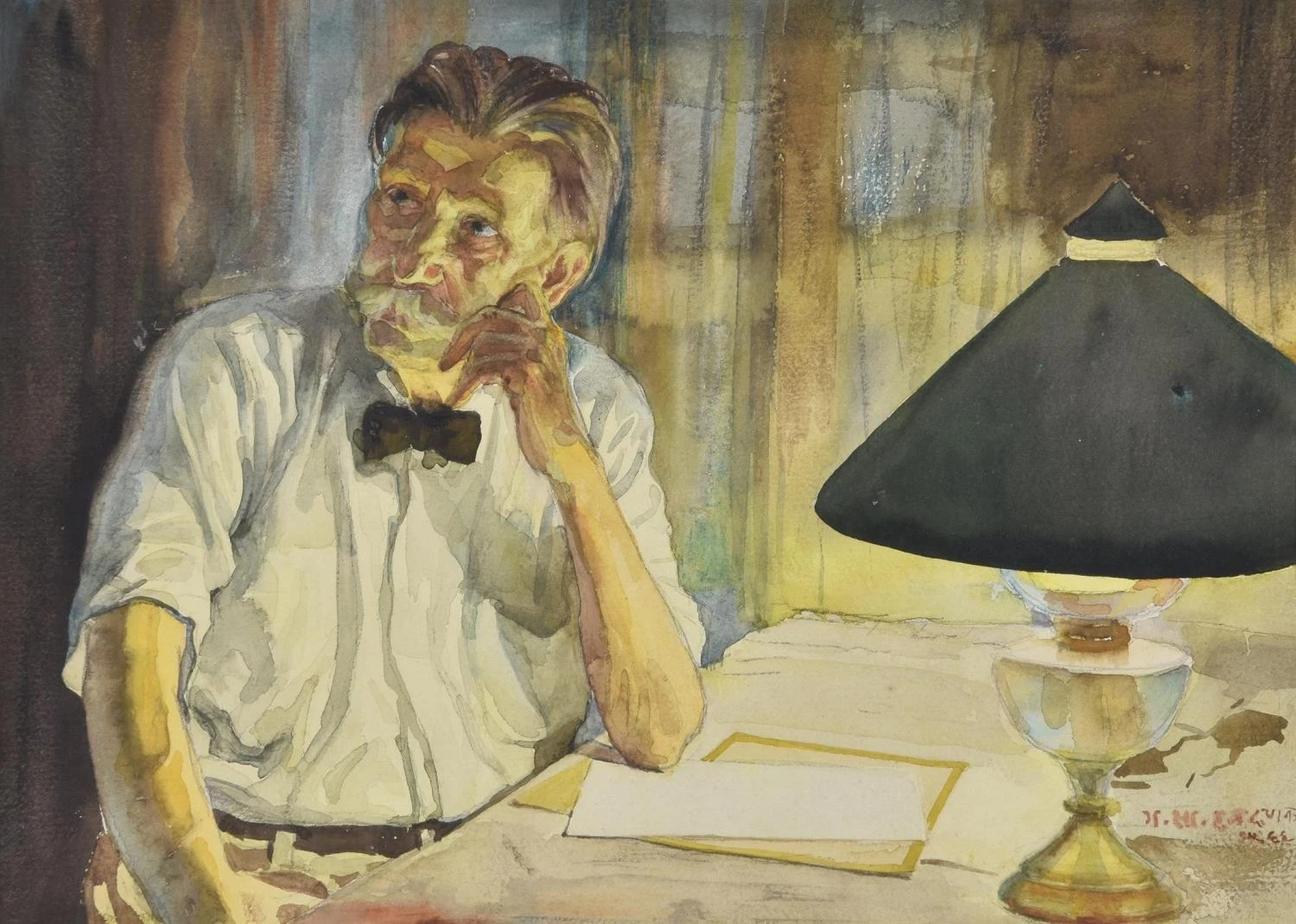 Gajanan Savlaram Haldankar | Portrait of Albert Schweitzer | MutualArt