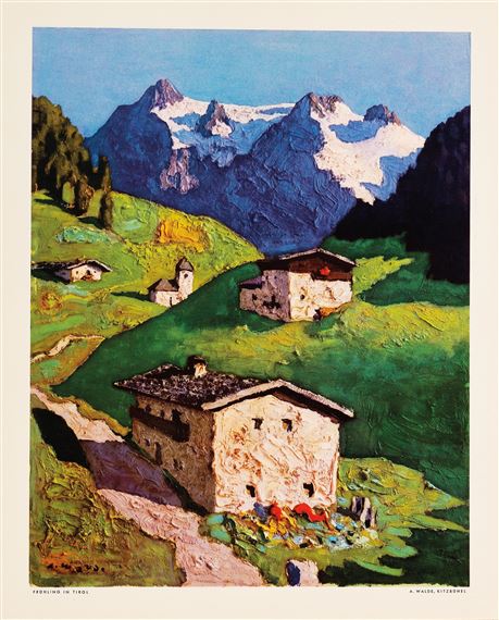 Alfons Walde | mixed lot of 6 prints in colour after paintings by the ...