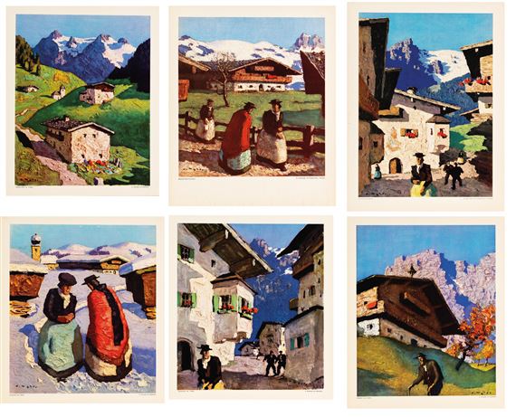 Alfons Walde | mixed lot of 6 prints in colour after paintings by the ...