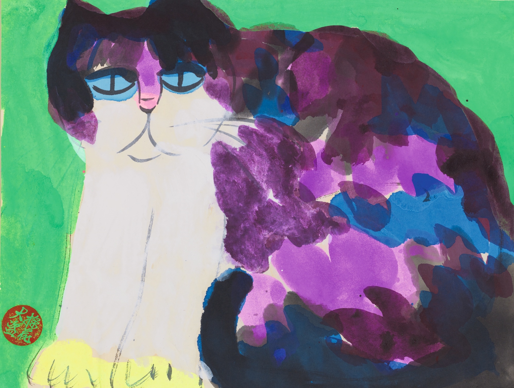 Walasse Ting | UNTITLED (CAT) | MutualArt