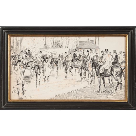 Frederic Whiting | Equestrian Pen Sketch by Fred Whiting | MutualArt