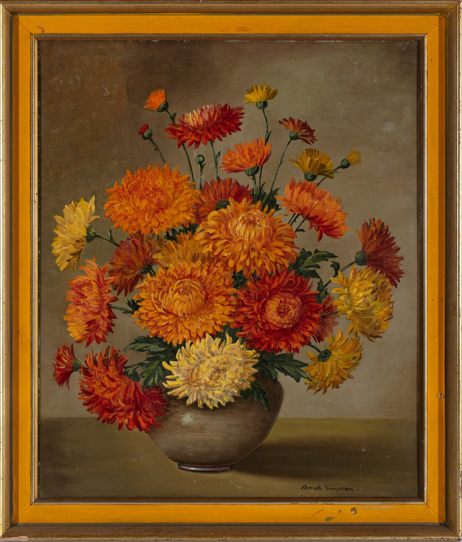 Norah Simpson | Still Life with Dahlia's | MutualArt