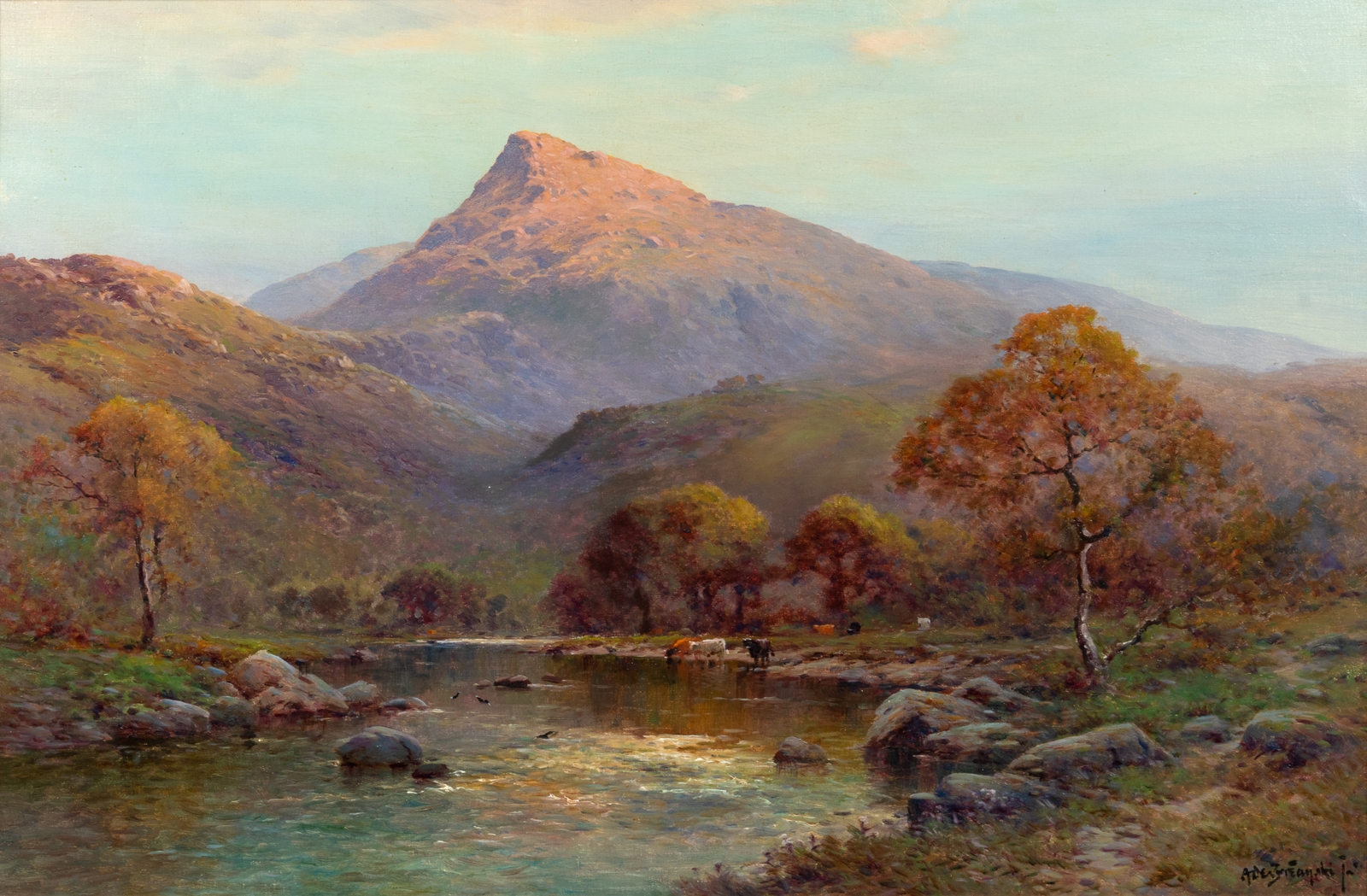 Alfred de Breanski Jr. | Autumn Evening in the Valley of the Llugwy ...