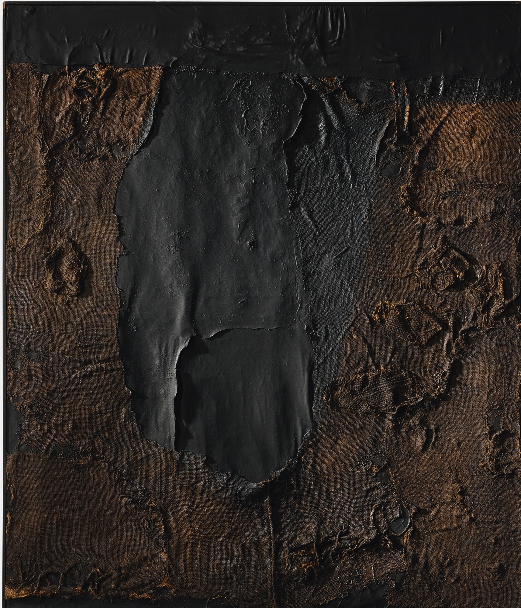 Alberto Burri | SACCO E (1958) | MutualArt