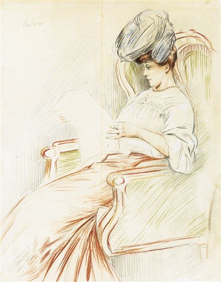 Paul César Helleu | Madame Helleu. (Circa 1900) | MutualArt