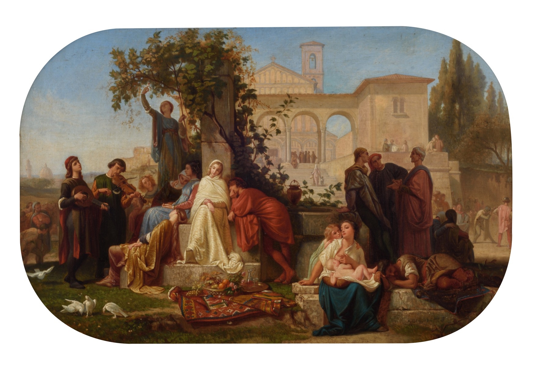 Ernest Augustin Gendron | Le peintre amoureux (1855) | MutualArt