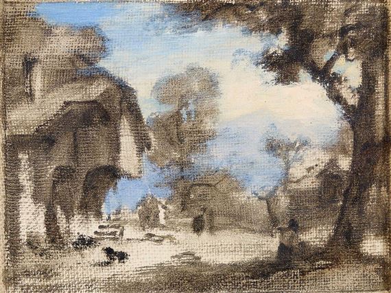 Robert Zünd | Waldrand mit Teich (1848) | MutualArt