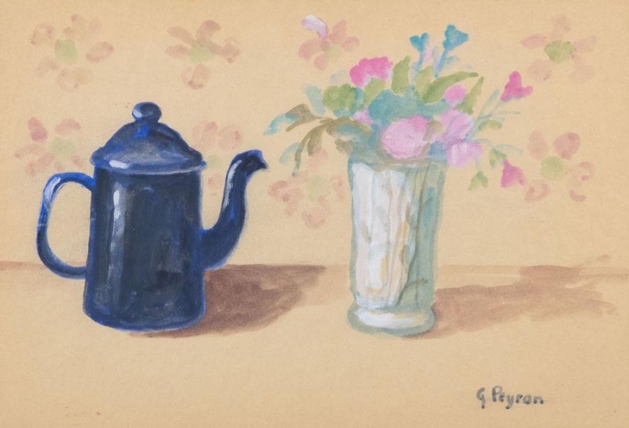 Guido Peyron | Vaso di fiori e brocca | MutualArt