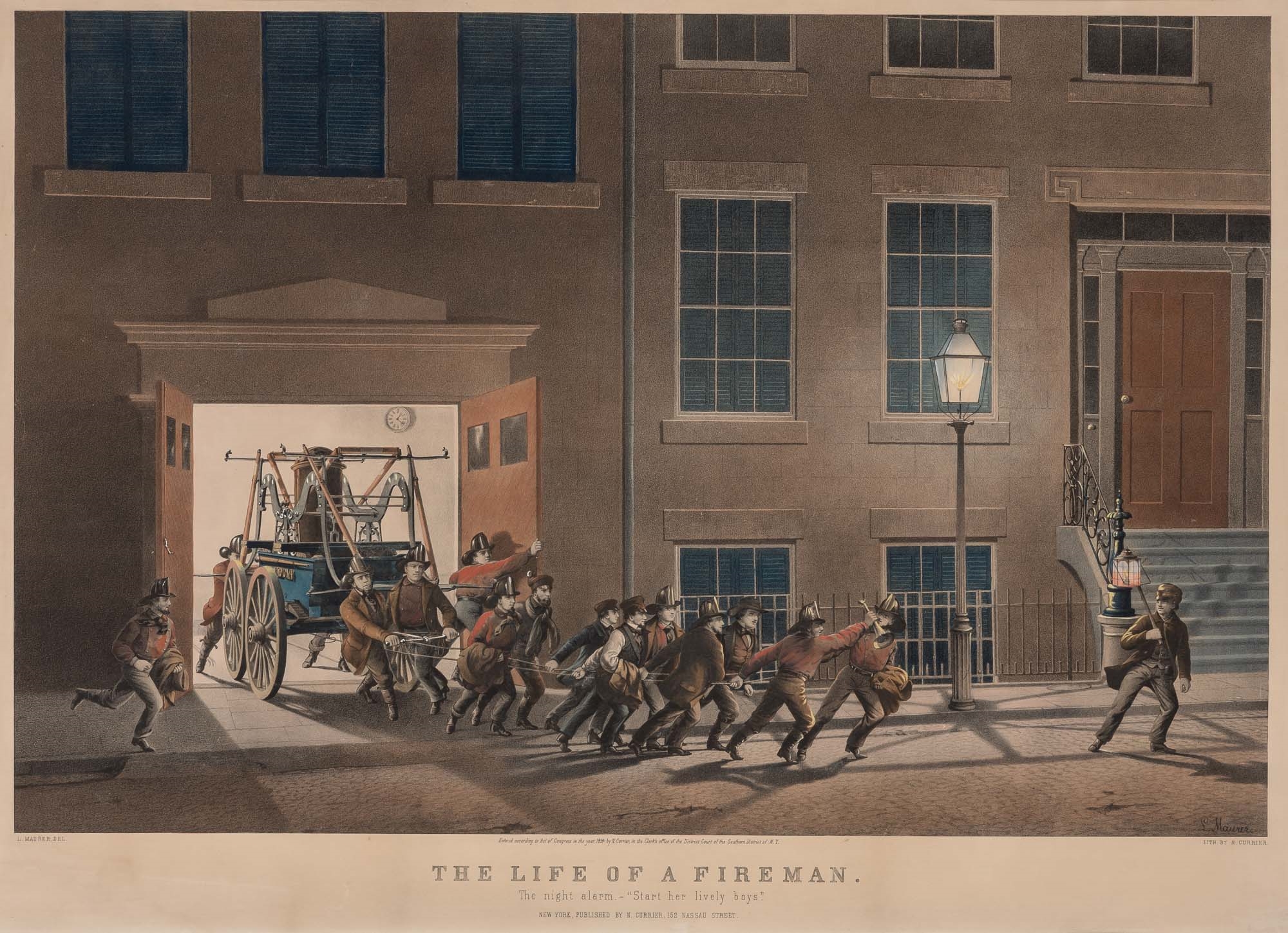 Nathaniel Currier | LIFE OF A FIREMAN: THE FIRE; THE METROPOLITAN ...