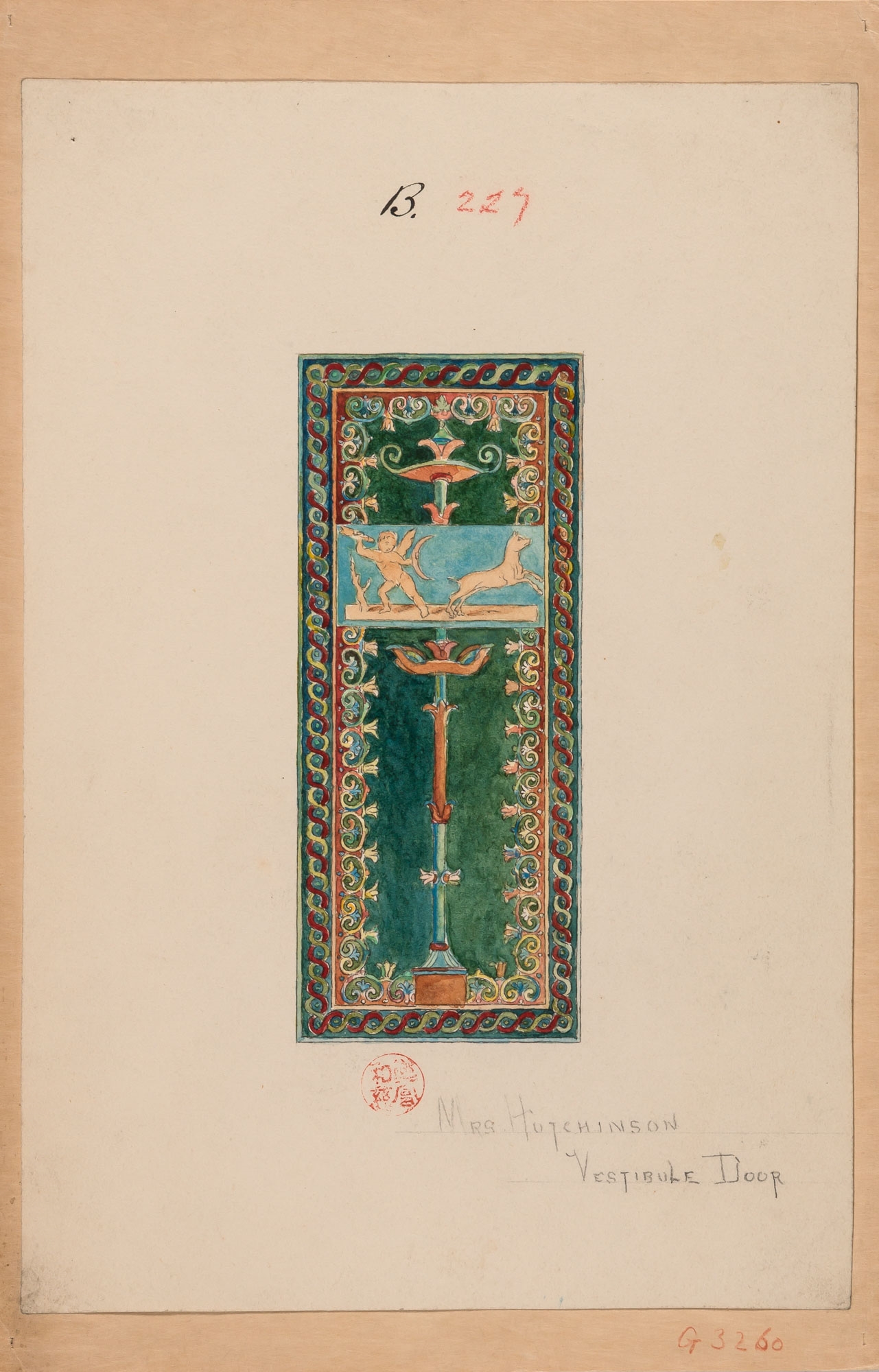John La Farge | Study for Vestibule Door for Mrs. Hutchenson, I | MutualArt