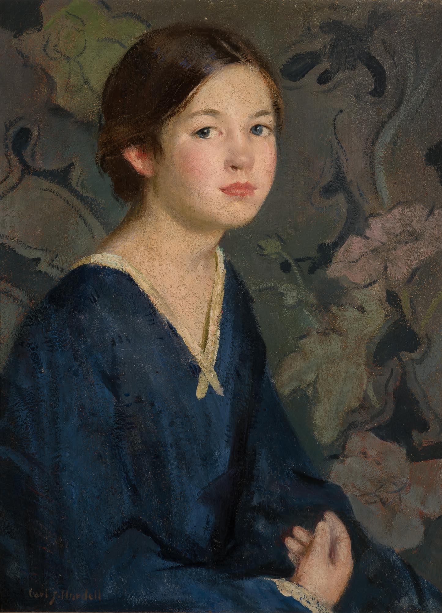 Carl John David Nordell | Child in a Blue Dress | MutualArt