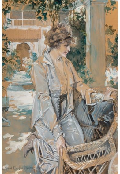Howard Chandler Christy | In the Courtyard (1916) | MutualArt