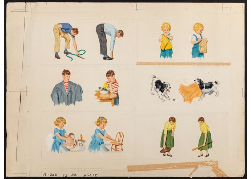 Richard Wiley | Wagon Train, Dick and Jane illustration | MutualArt