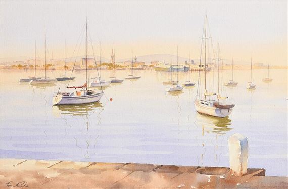 Tom Roche | Boats in the Harbour | MutualArt