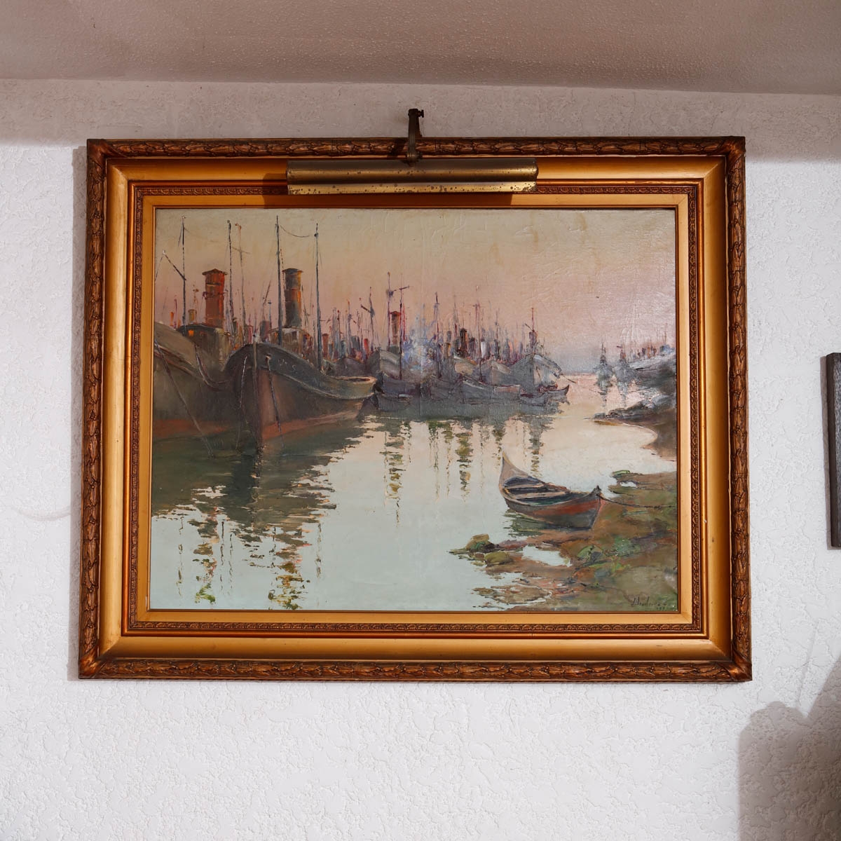 Jaime Isidoro | Boats on the Pier (1942) | MutualArt