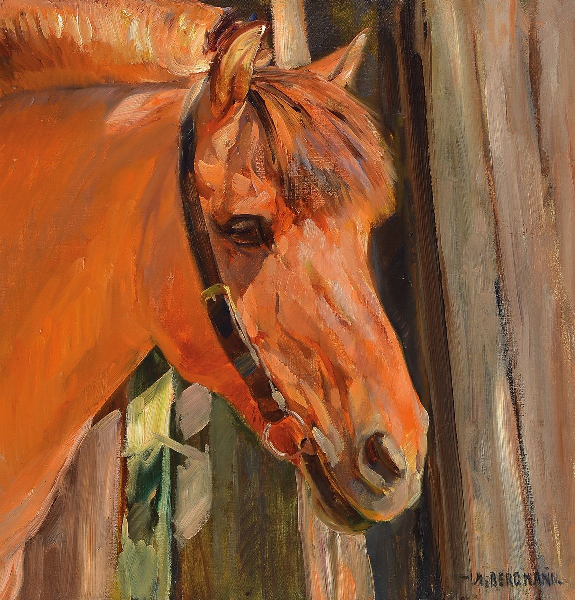 Max Bergmann | Horse's head | MutualArt
