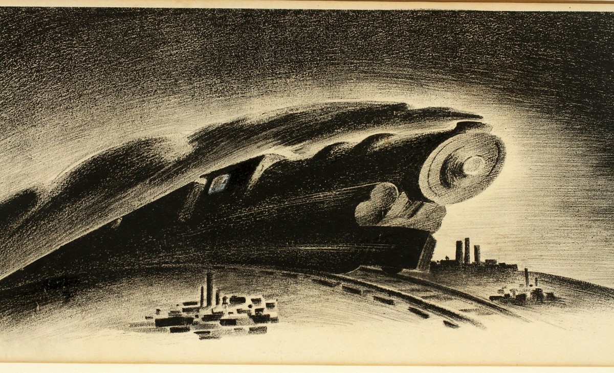 Lumen Martin Winter | FUTURIST LITHOGRAPH (1942) | MutualArt