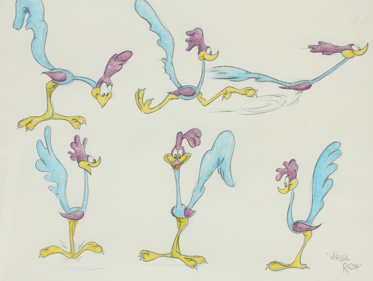 Virgil Ross | ROAD RUNNER MODEL SHEET | MutualArt