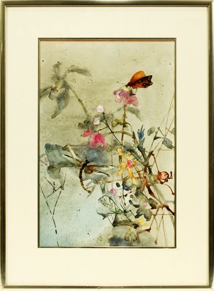 Richard Jerzy | ORANGE AND BLACK BUTTERFLY | MutualArt