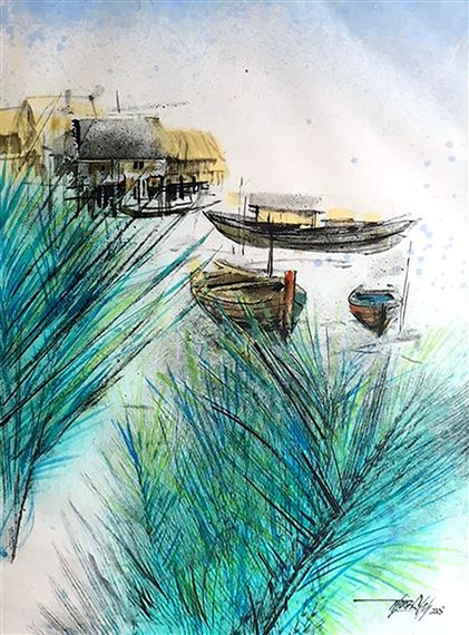 Thien-Shih Long | Fishing Village in Jiram (2008) | MutualArt