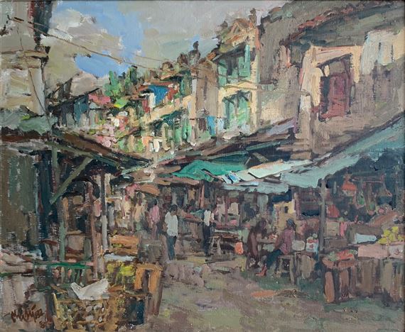 Tan Choh Tee | Singapore Street Scene (1985) | MutualArt