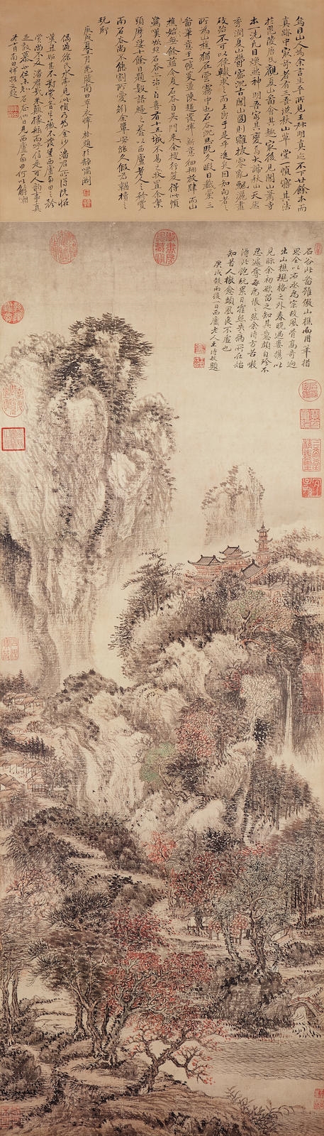 Wang Hui | Wang Hui (1632-1717) Mountains, Streams and Autumn-tinted ...