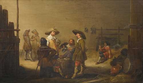 Jan Olis | Soldiers in traditional costume in a barn: Scene from the ...