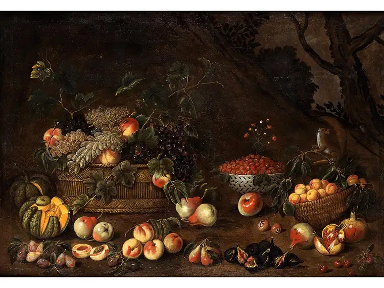 Angelo Maria Rossi | FRUIT STILL LIFE WITH SQUIRREL | MutualArt