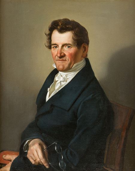 Barbara Krafft | Portrait of a gentleman with book and glasses | MutualArt