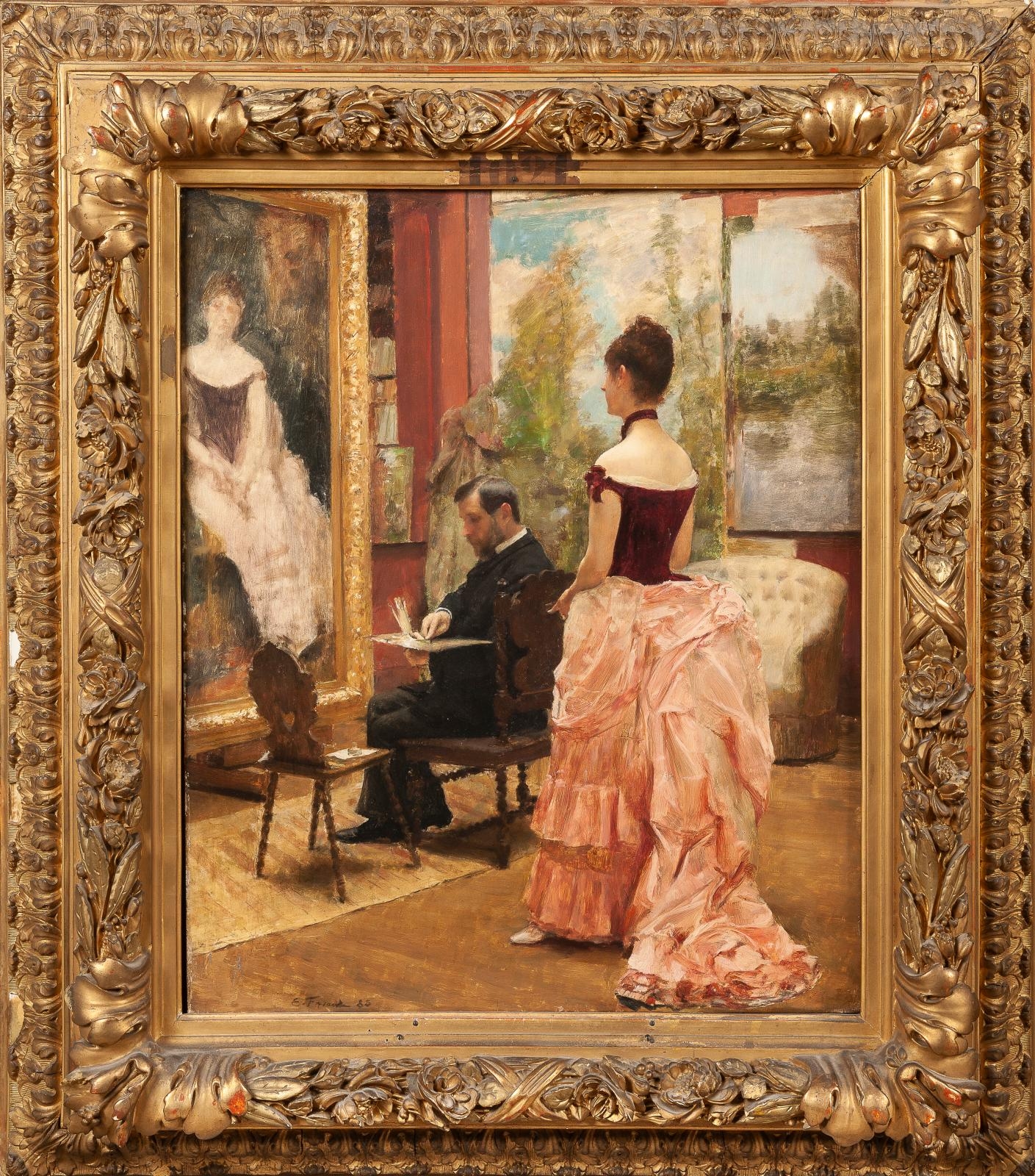 Émile Friant | Portrait de Madame Gustave Paul (1888) | MutualArt