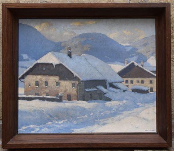 Robert Fernier | Maison sous la neige | MutualArt