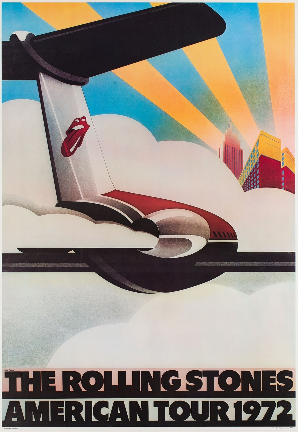 John Pasche | Promotional poster for The Rolling Stones American Tour ...