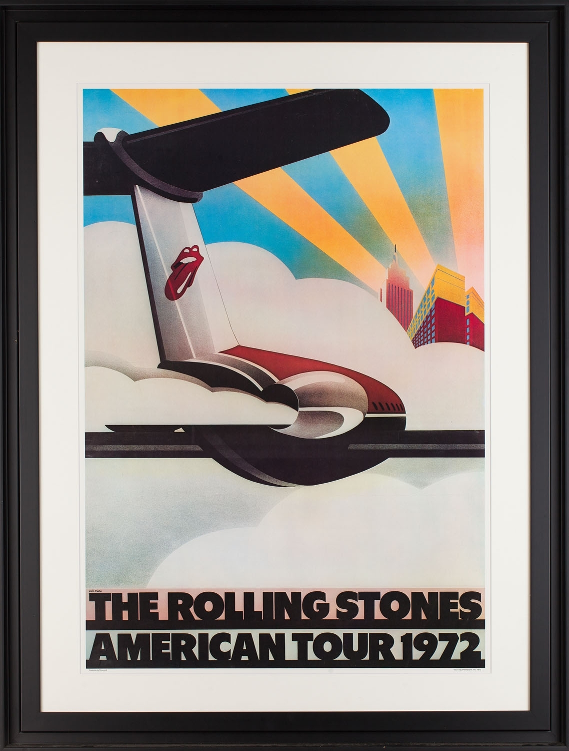 John Pasche | Promotional poster for The Rolling Stones American Tour ...
