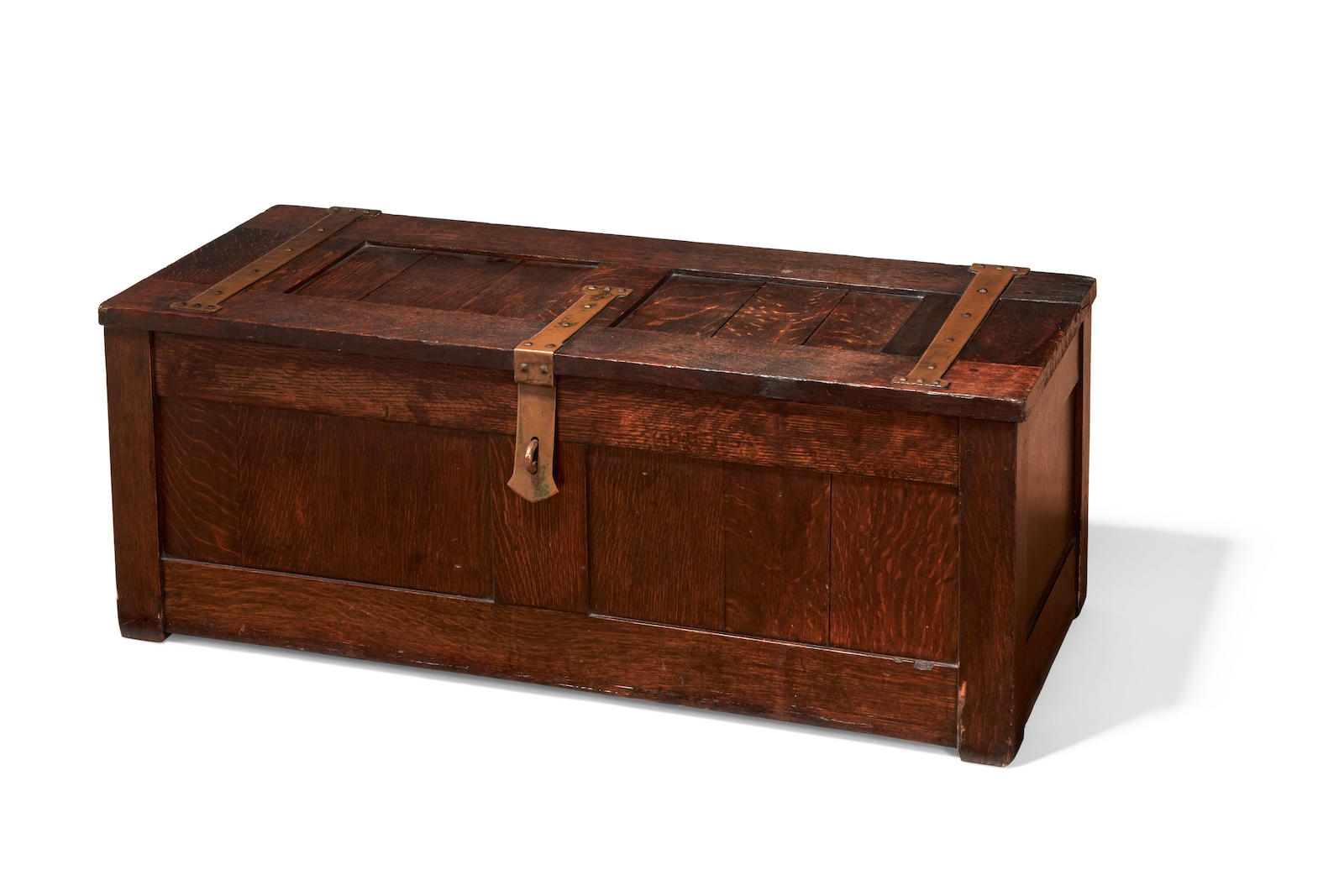 Gustav Stickley | Chest of Drawers circa 1910 oak, wrought iron, with ...