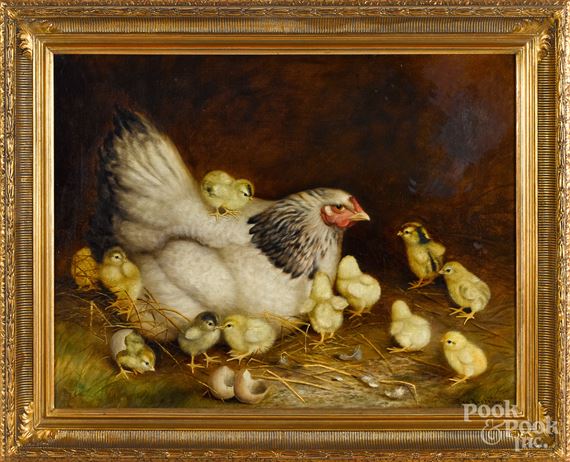 Ben Austrian | Hen and chicks (1909) | MutualArt