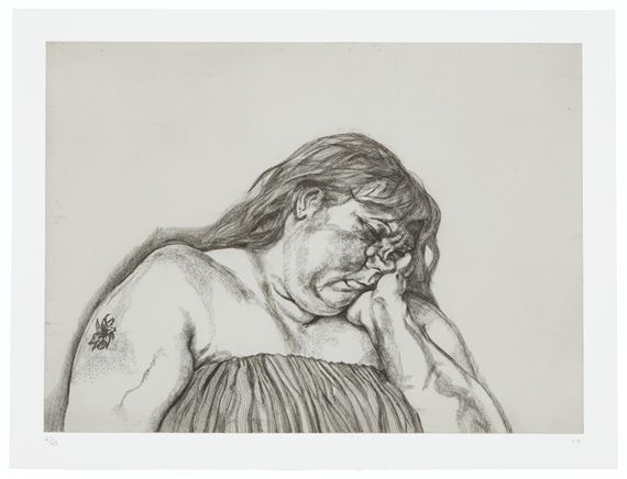 Lucian Freud | Woman with an Arm Tattoo (1996) | MutualArt