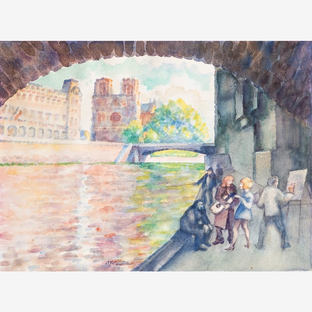 Conrad Felixmüller | DER MALER ERBACH MALT IM GARTEN KIRCHHOFF (THE ...