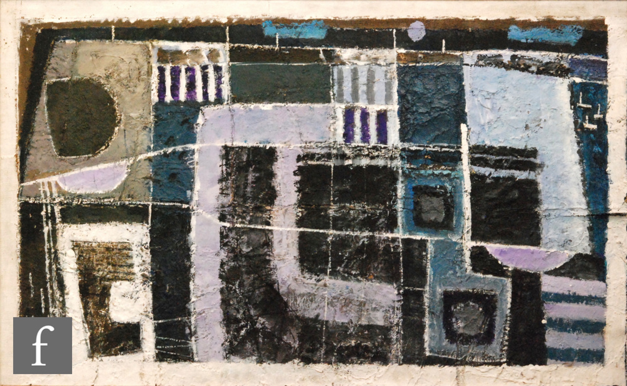 Frederick Griffin | Abstract Black and Mauve | MutualArt