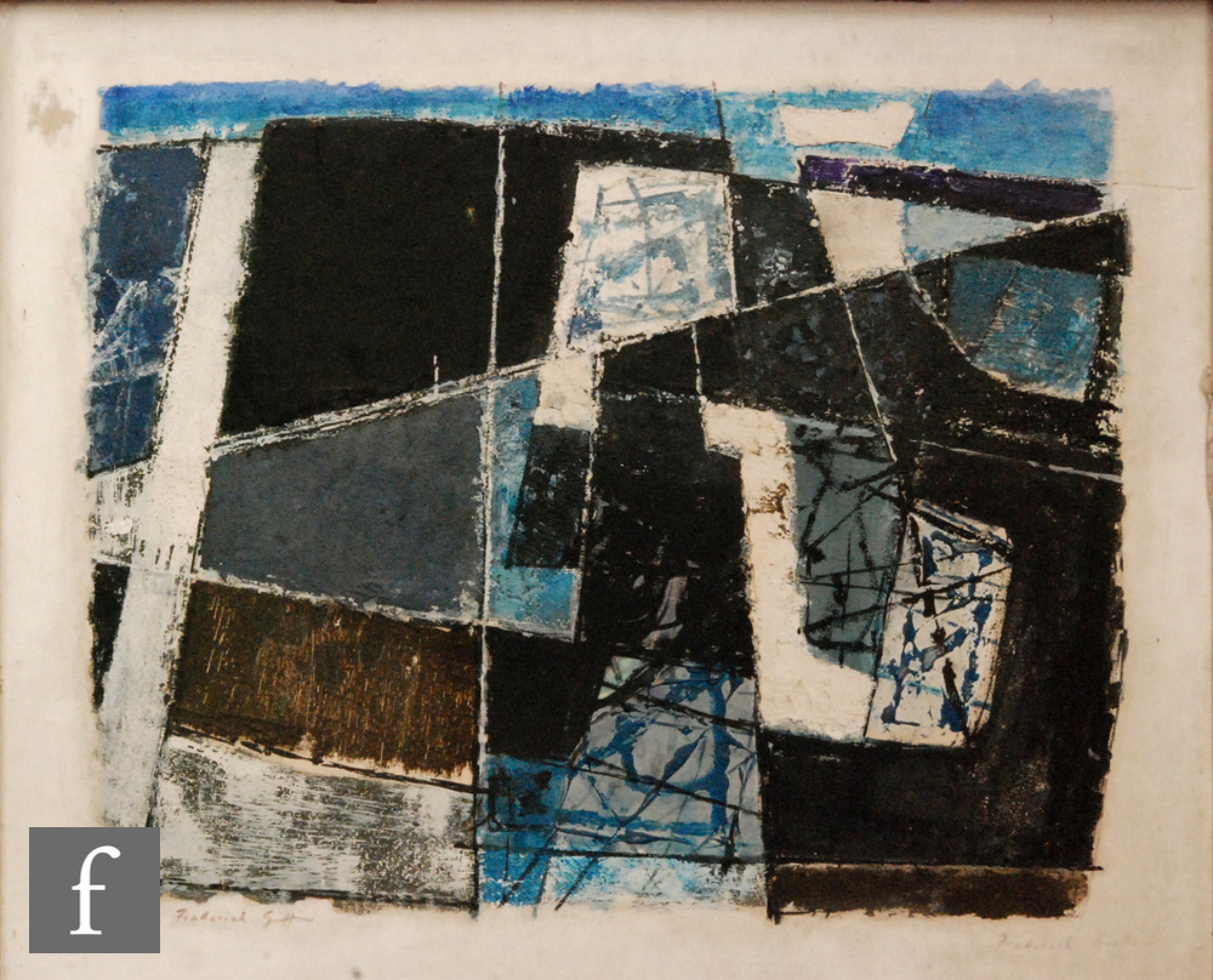 Frederick Griffin | Abstract Black and Mauve | MutualArt